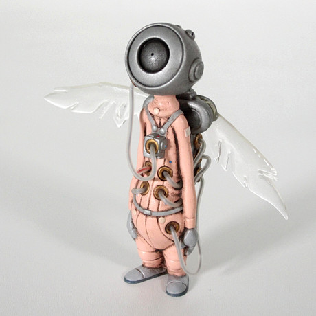 MARTIN SMIDA. HANS ATELJÉ. Den nyfikna bevingade astronauten, skulptur ...