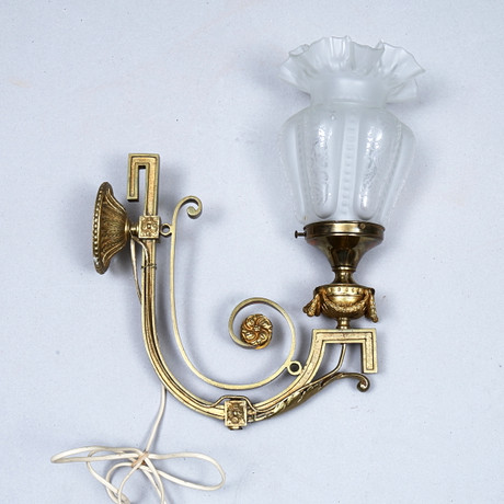 VÄGGLAMPETT, mässing, empir stil, 1900-tal. Belysning & Lampor ...