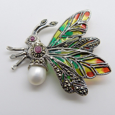 BEVINGADE INSEKT PÄRLA BROSCH. Smycken & Ädelstenar - Broscher & Hängen ...