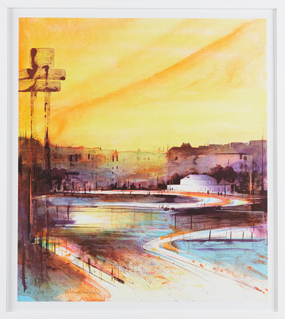 GUNNEL MOHEIM (F. 1955). "Summer in the city", litografi, signerad och ...