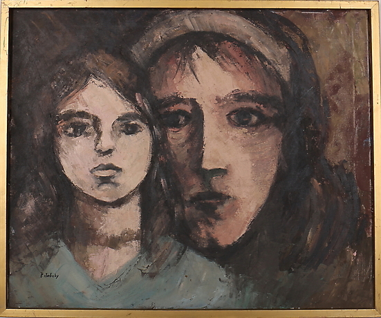 PETER JAKOBY. Die Gesichter. Öl auf Leinwand. Signiert P Jacoby. Kunst ...