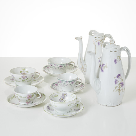 TEA AND COFFEE SETS, 33 dlr., porcelain, Germany, Rosenthal, early 20th ...