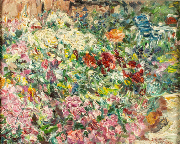 HANS THEODOR HALLIER (1908-1982). In the garden (chairs). Art ...