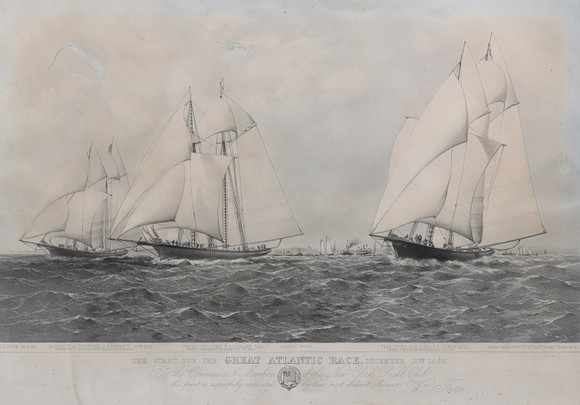 THOMAS GOLDSWORTHY DUTTON (1820-1891). SCHOONER YACHT 'HENRIETTA', 205 ...