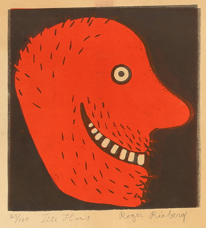 ROGER RISBERG. Serigrafi, "Till Hans", signerad och numrerad. Konst ...