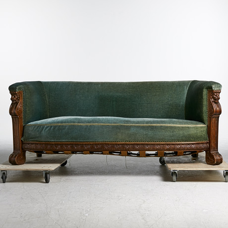 SOFA, Neo-Renaissance, second half of the 19th century, Green velvet ...