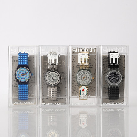 SWATCH, armbandsur, 4 delar. Klockor & Ur - Armbandsur - Auctionet