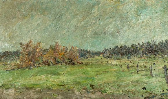 HANS THEODOR HALLIER (1908-1982). Low German landscape. Art - Paintings ...