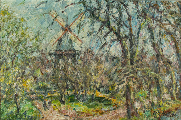 HANS THEODOR HALLIER (1908-1982). Mühle am Wall. Konst - Måleri - Auctionet
