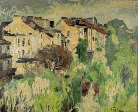 HANS THEODOR HALLIER (1908-1982). forstad. Kunst - Malerie - Auctionet