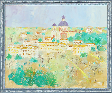 PER BERGMAN. "Santa Maria degli angeli" Oil on Board, signed. Art ...