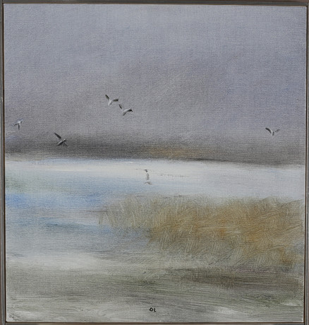 OLLE LINDGREN. "Spring Winter", oil on canvas, monogram signed. Art - Paintings - Auctionet