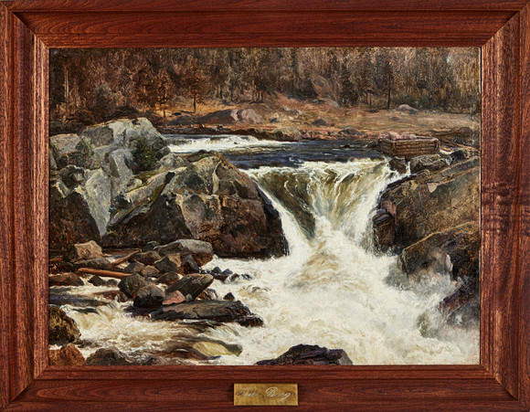 EDVARD BERGH (1828‑1880). Fors, Norge. Konst - Måleri - Auctionet