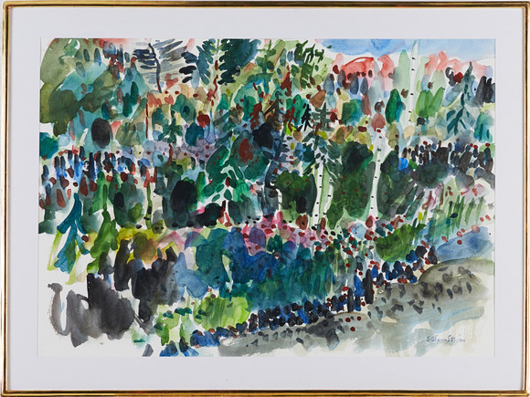 STIG WENNSTRÖM (F 1938). "Sommarskog". Konst - Måleri - Auctionet