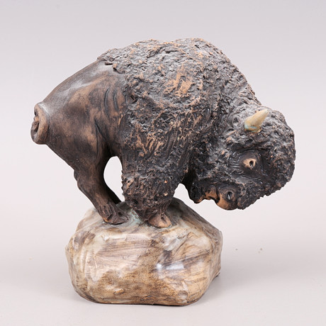 FIGURE, earthenware, Bisonoxe, Tilgmans. Ceramics & Porcelain ...