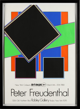 PETER FREUDENTHAL. Serigrafi, utställningsaffisch, New York Coliseum ...