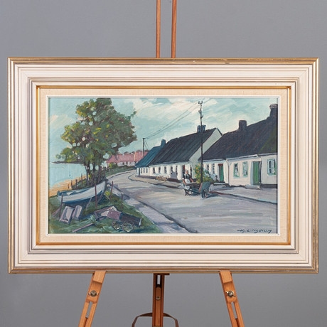 HJALMAR LINDBLOM. Oil on canvas. Borstahusen, Landskrona, signed. Art ...