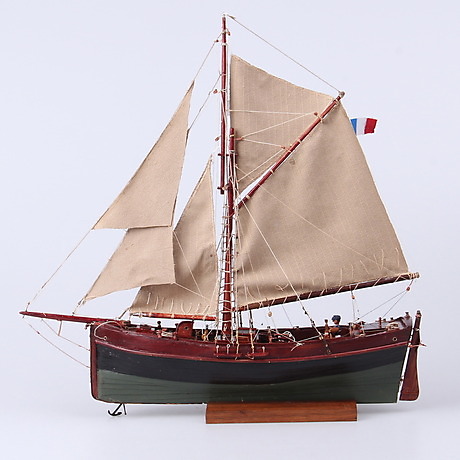 MODEL SHIP, French pilot boat, "Jolie Brise Lehavre", scale 1:40, 1911 ...