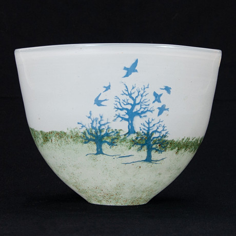 KJELL ENGMAN. För KOSTA BODA. Skål, "Höst", signerad och numrerad. Glas ...