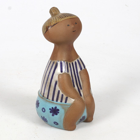LISA LARSON. Figurin, "Lotta", stengods, Gustavsberg. Keramik & Porslin ...