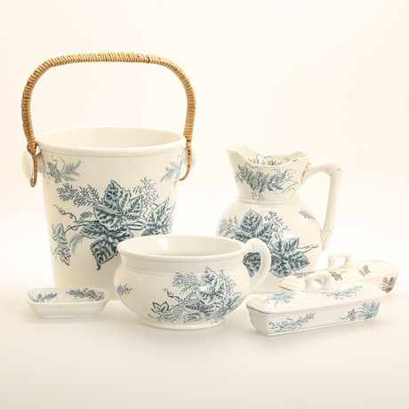 TVÄTTSERVIS, 6 delar, flintgods, "Vineta", Rörstrand. Keramik & Porslin ...