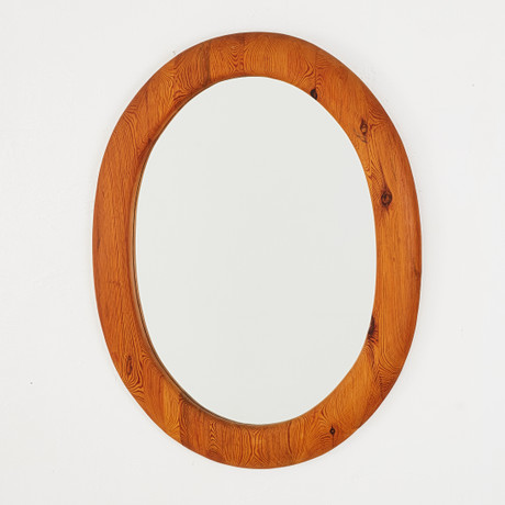 SVEN LARSSON, spegel, furu, 1970-tal, signerad a tergo. Speglar - Auctionet