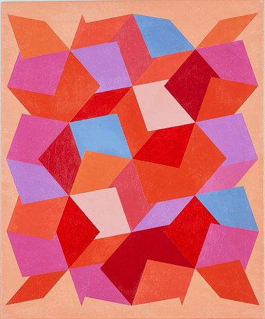 WILHELM WIK (1897-1987). "Red rose", oil on canvas, signed on verso ...