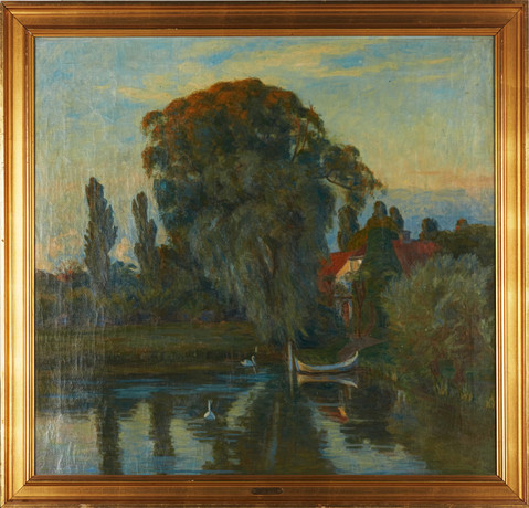 VILHELM TETENS (DANMARK 1871-1957). Attributed to. Landscape motifs ...