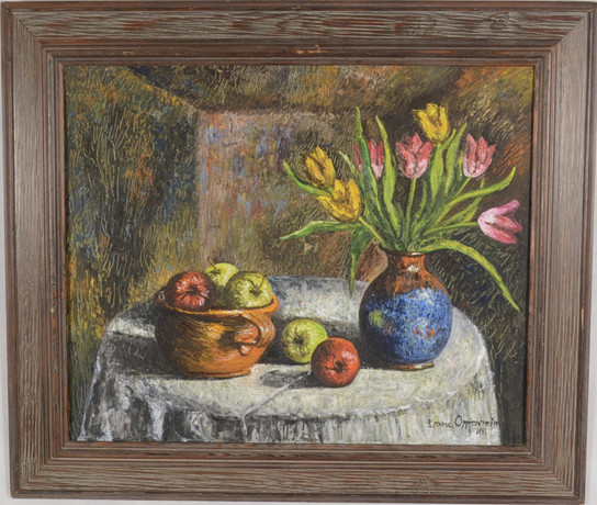 LEONA OPPENHEIMER. Olja på duk. Konst - Måleri - Auctionet