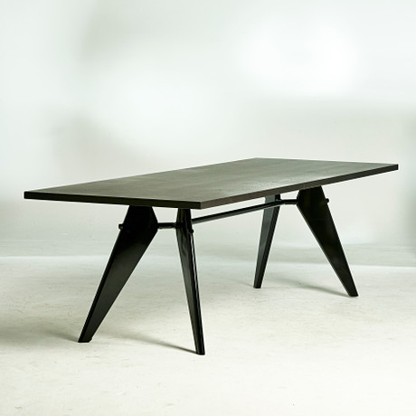 JEAN PROUVÉ. "EM Table", Vitra, Esstisch, Eiche geräuchert geölt ...