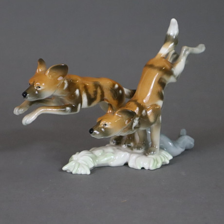 AFRICAN GREYHOUNDS” - GOEBEL, porslin, vintage figur, Västtyskland ...
