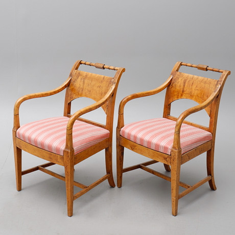 KARMSTOLAR, ETT PAR, KARL JOHAN, BJÖRK. Möbler - Fåtöljer & Stolar ...