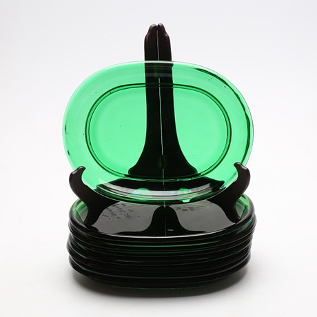 HOMMERILAATOT, 8 kpl, lasi, Josef Frank, ruotsalaiselle tinalle. Lasi ...