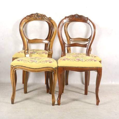 SILLAS, 4 piezas, estilo rococó, 1900. Muebles - Sillas y sillones ...