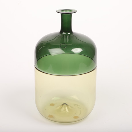 TAPIO WIRKKALA. Vas, "Bolle", färgat glas, Venini, Murano, Italien ...
