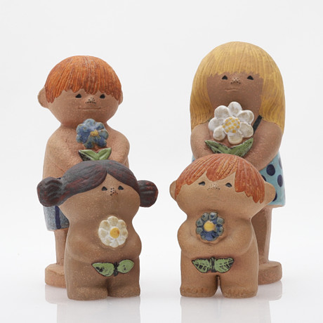 LISA LARSON. Figuurit 4 kpl, "Adam & Eva" ja "Adam 2 & Eva 2 ...
