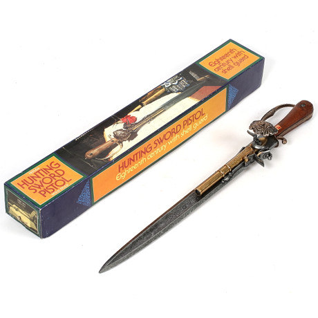 Flintlock pistol sword/dagger, replica, Spain, second half of the 20th ...