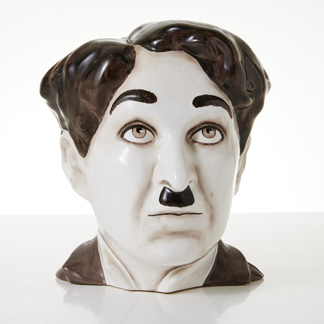 SCULPTURE, Charlie Chaplin, 1970s, porcelain, design Morris Rushton for ...