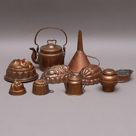 COPPER OBJECTS, 10 pcs, 18/1900s. Silver & Metals - Pewter, Brass ...