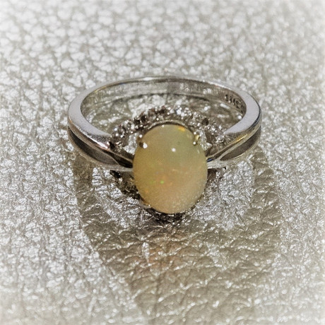 CEYLON OPAL ring, med 925 silver inställning. Smycken & Ädelstenar ...