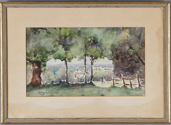 BETTY GILSON GILL. Motif from the Isle of Wight, watercolor, signed and ...