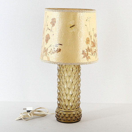 BORDSLAMPA, glas, 1900-talets andra hälft. Belysning & Lampor ...