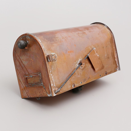 LETTER BOX, copper, for mounting on a pole. Miscellaneous ...
