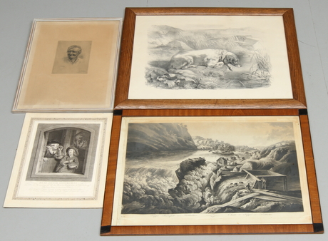 OLDER GRAPHICS, 4 pcs, 17-1900s. Art - Engravings & Prints - Auctionet
