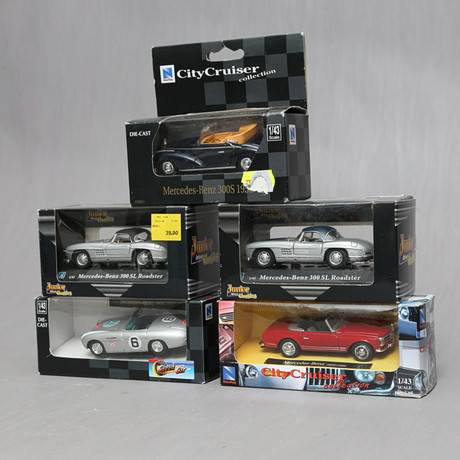COLLECTION OF MERCEDES CAR MODELS, 5 pcs, China, 1900s. Toys - Auctionet