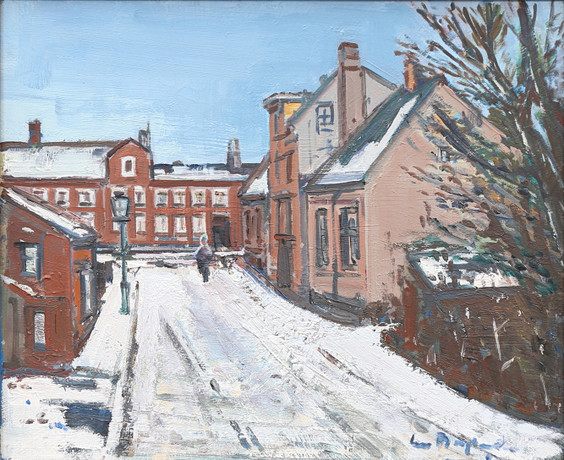 LARS BERGLUND (1921–2002). Motif from Malmö, oil on Board, signed. Art ...