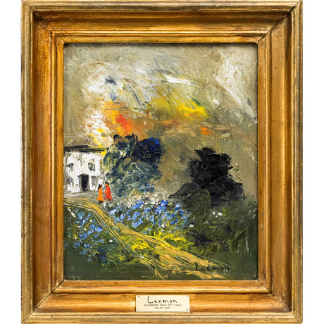 ÅKE LEXMON (born 1940). Flowers and white house, oil on canvas, signed ...