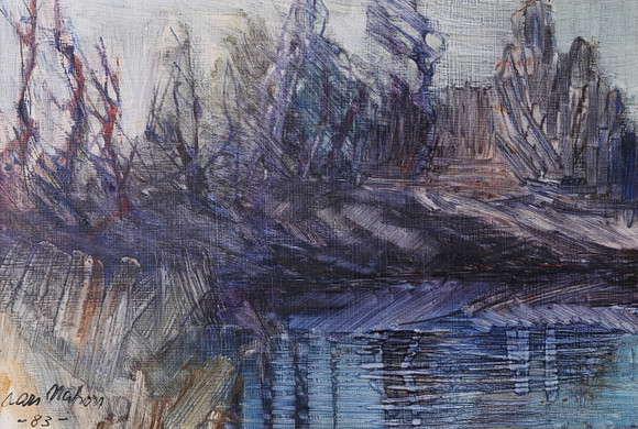 LARS MATTSSON. "Källan", olja på pannå, signerad, daterad -83. Konst ...