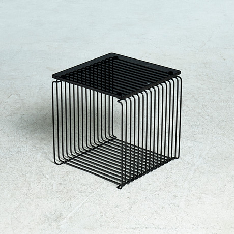 VERNER PANTON. "Panton Wire" with smoked glass top, Montana ...