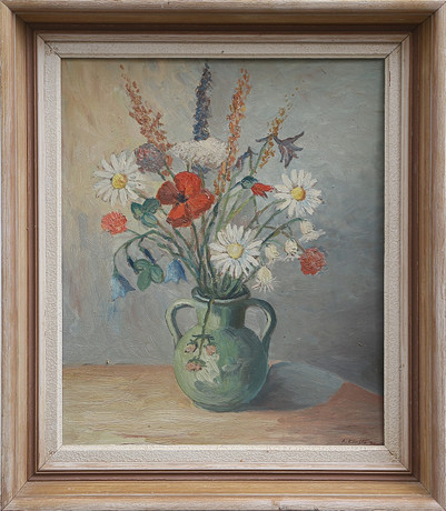 LAGE CARLSSON. OIL on Board, floral still life, signed, 1900s. Art ...